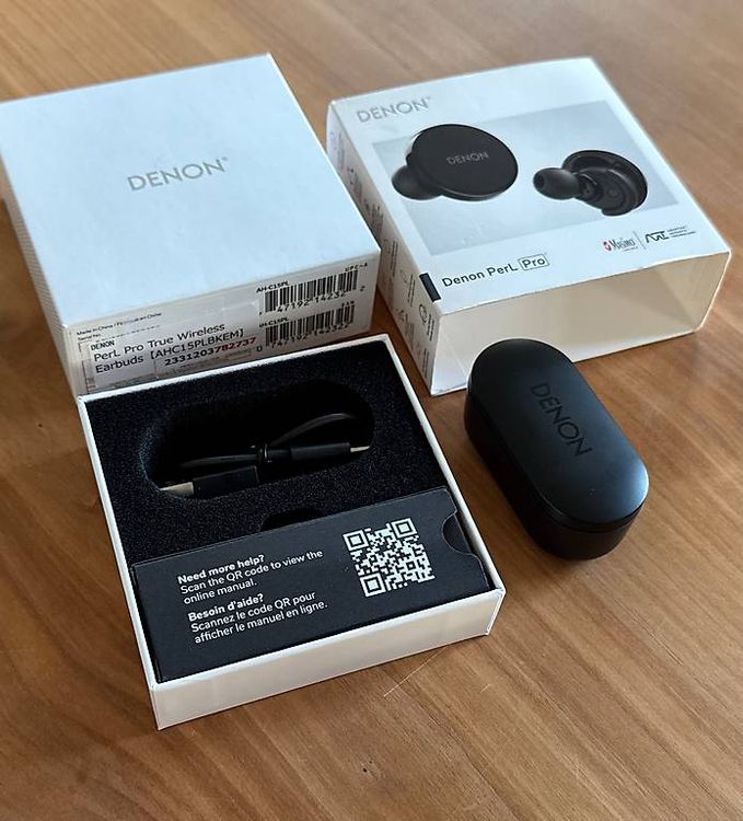 Denon PerL Pro Bluetooth In-Ear-Kopfhörer - Schwarz (Gebraucht) in ...