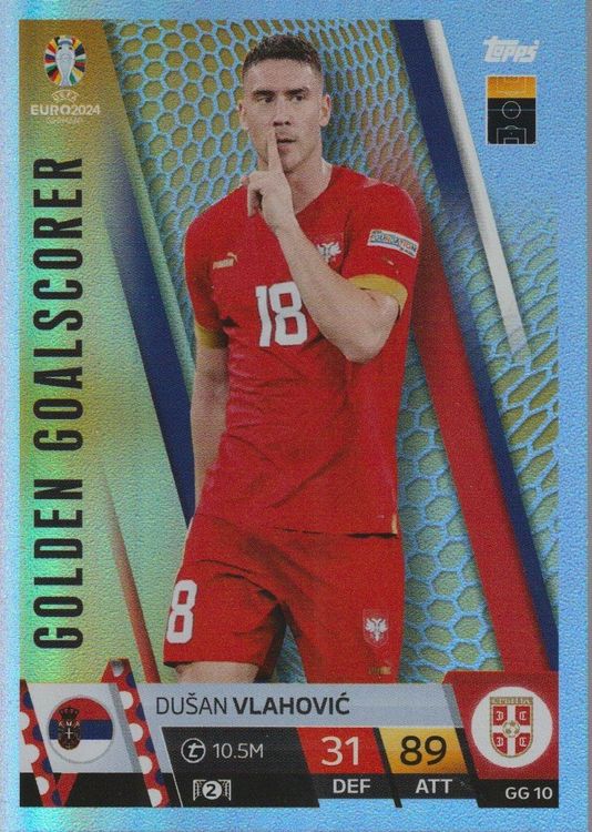 EURO 2024 Topps MATCH ATTAX GOLDEN GOALSCORER GG 10 VLAHOVIC (Neu ...