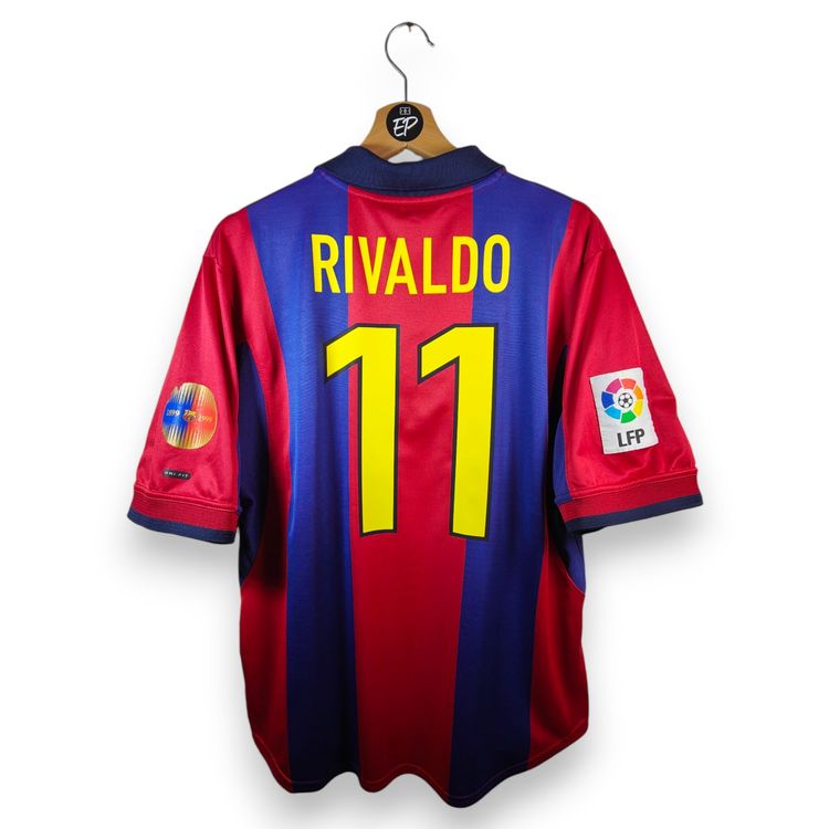 ORIGINAL 2000-01 FC Barcelona Home Trikot Rivaldo #11 (M) (Gebraucht) in für CHF 51 – nur ...