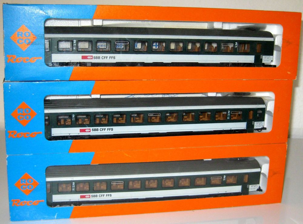Roco 44227A, DC, 3x 2.Kl. SBB EW IV, Ep.V, OVP, Pap.,Zubehör (Gebraucht ...