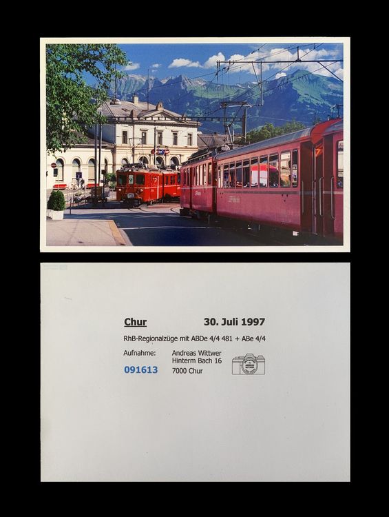 Chur Bahnhof Arosa Bahn RhB ABe 4/4 481 488 Foto Ausdruck A5 (Neu (gemäss Beschreibung)) in Bern ...