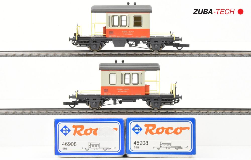 Roco 2x Swiss Express Güterzug-Begleitwagen Sputnik H0 OVP (Gebraucht ...