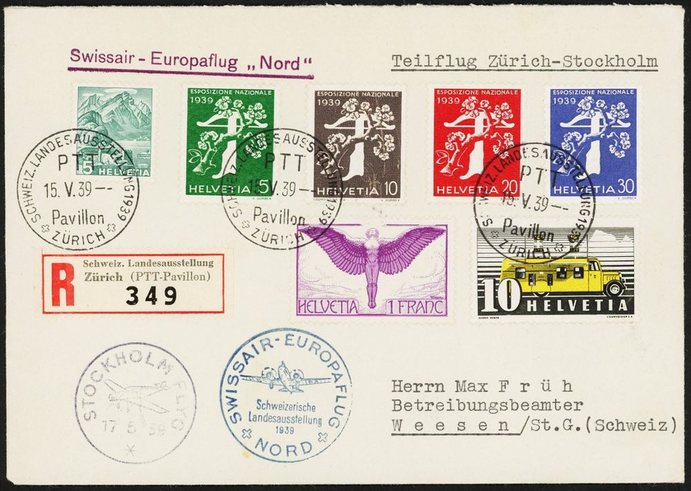 1939: Swissair Europaflug Nord, bis Stockholm | Kaufen auf Ricardo