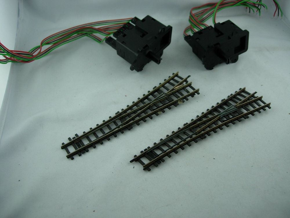 BEMO H0m Weichenpaar 4210/4211 inkl. 2 x ROCO 10030 UAntrieb (Gebraucht ...