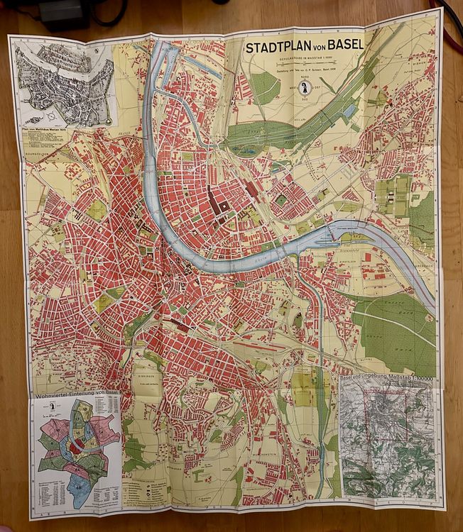 Plan von Basel 1: 10 000 / 1958 | Kaufen auf Ricardo