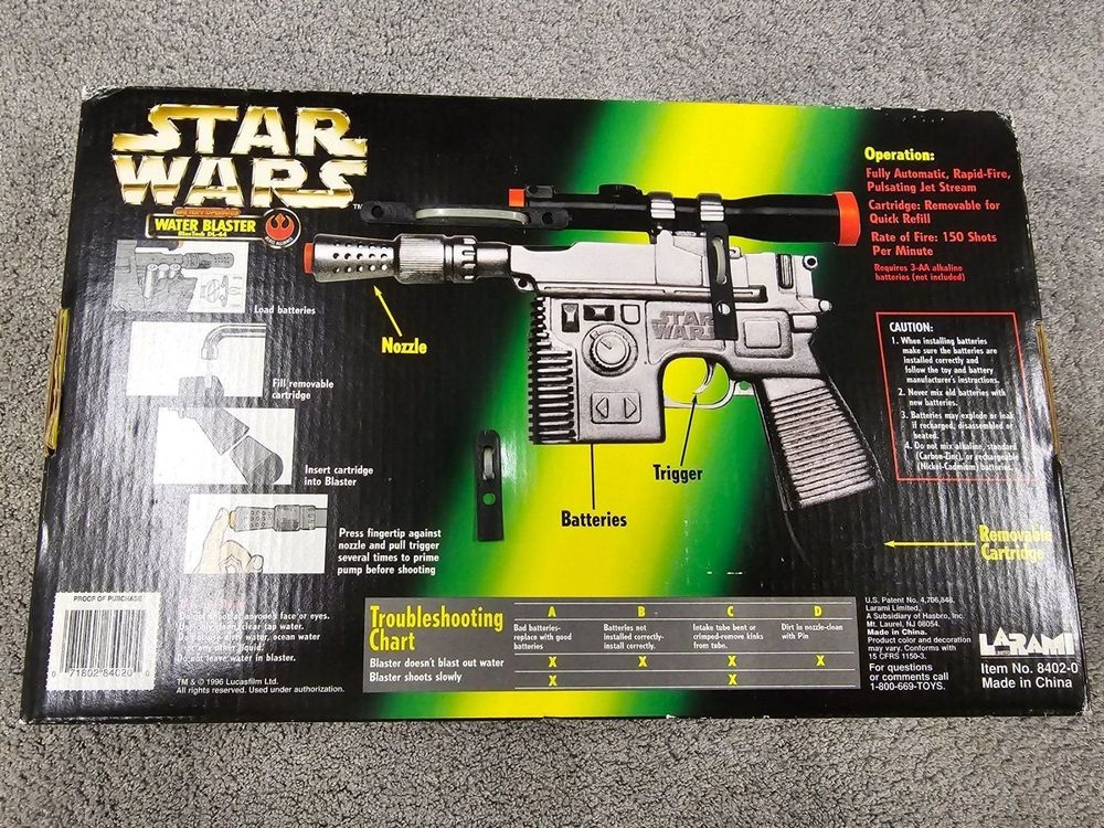 NEU Star Wars Han SoloWasserpistole"The Power of Force" 1996 (Neu und ...