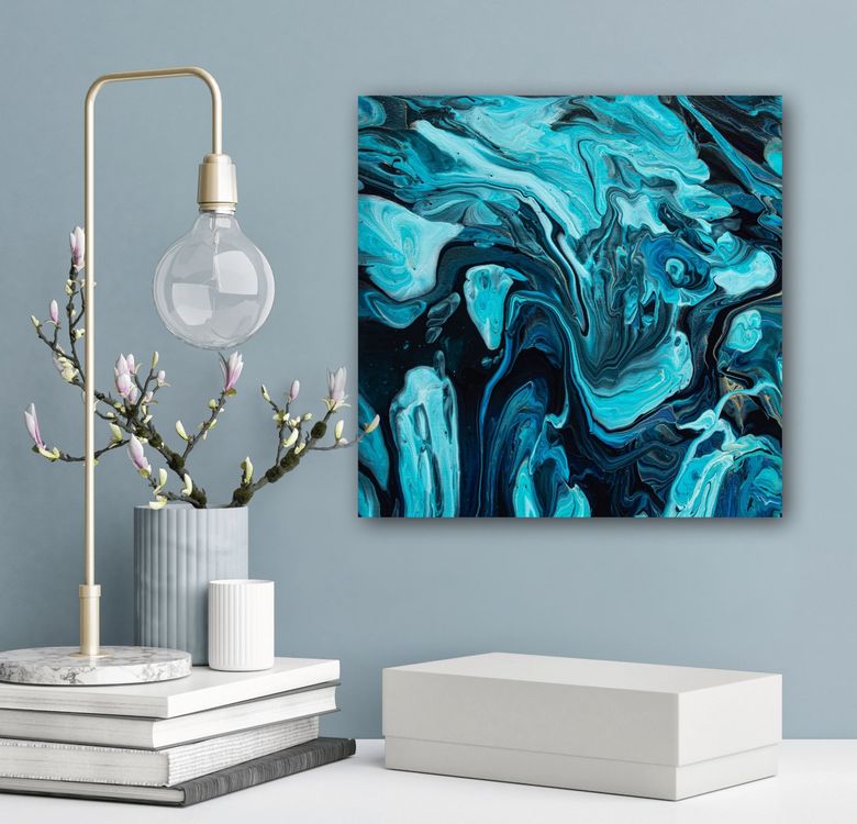 Acryl auf Leinwand, abstrakte Kunst, Fluid Art, | Kaufen auf Ricardo