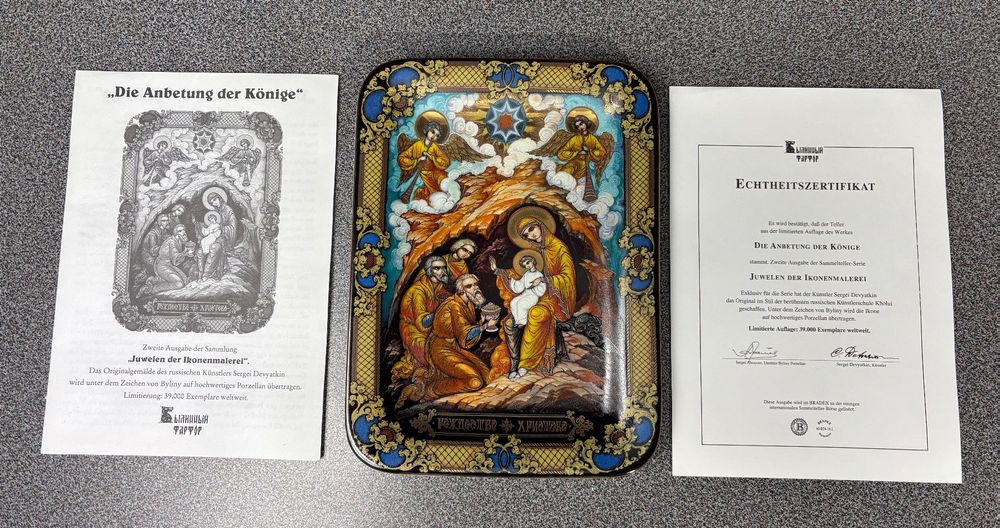 Porzellan Russland Ikone Devyatkin Jesus Heilige drei Könige (Neu ...