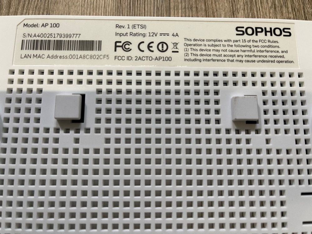 Sophos AP100 802.11ac Access Point inkl. PoE-Adapter | Kaufen auf Ricardo