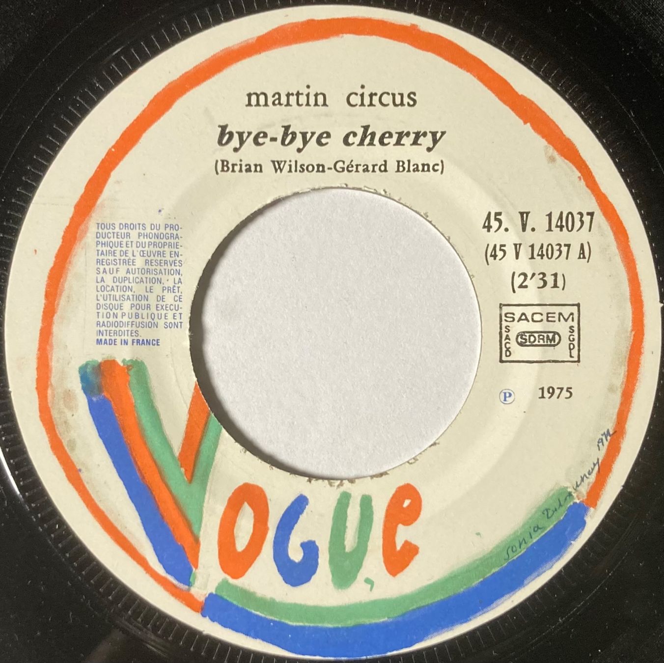 MARTIN CIRCUS - BYE-BYE CHERRY (D'occasion) à Poliez-Pittet pour CHF 2 ...