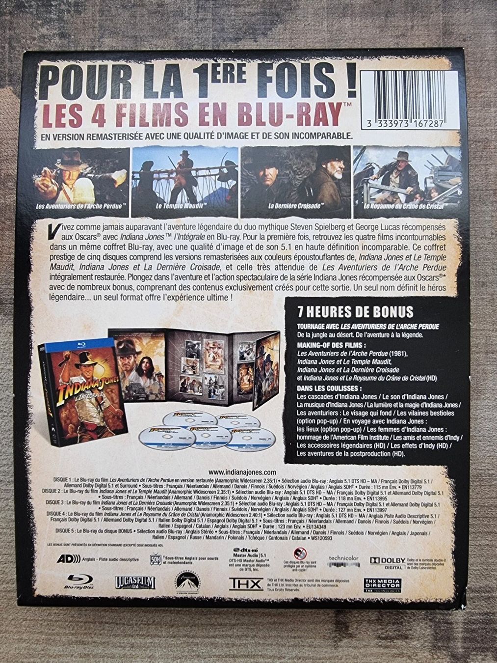 Indiana Jones - L'intégrale - 5 Blurays (D'occasion) à Chavannes-près ...