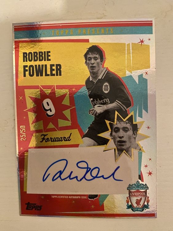Robbie Fowler Autogrammkarte Liverpool FC 25/50 (Neu (gemäss ...