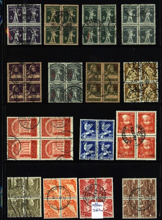 CH Viererblocks Stempel beachten (Q396) (Gebraucht) in Seuzach für CHF 27.5 – mit Lieferung auf ...