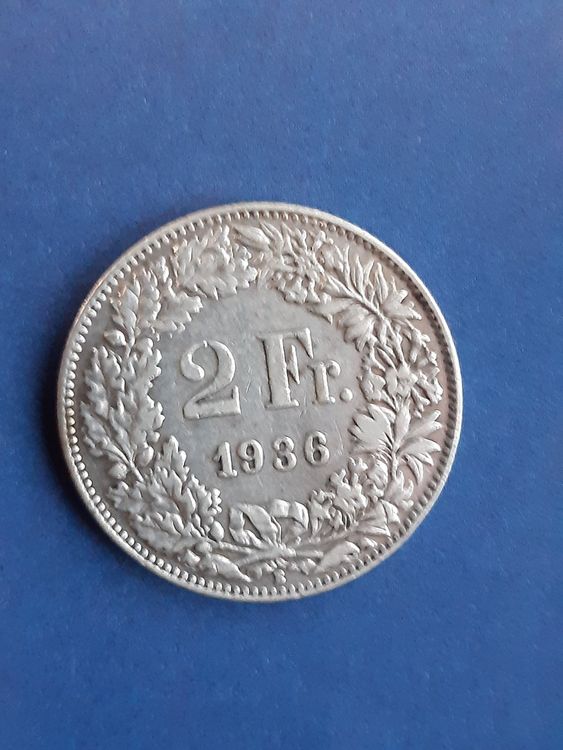 2 Franken 1936, selten, Silber | Kaufen auf Ricardo