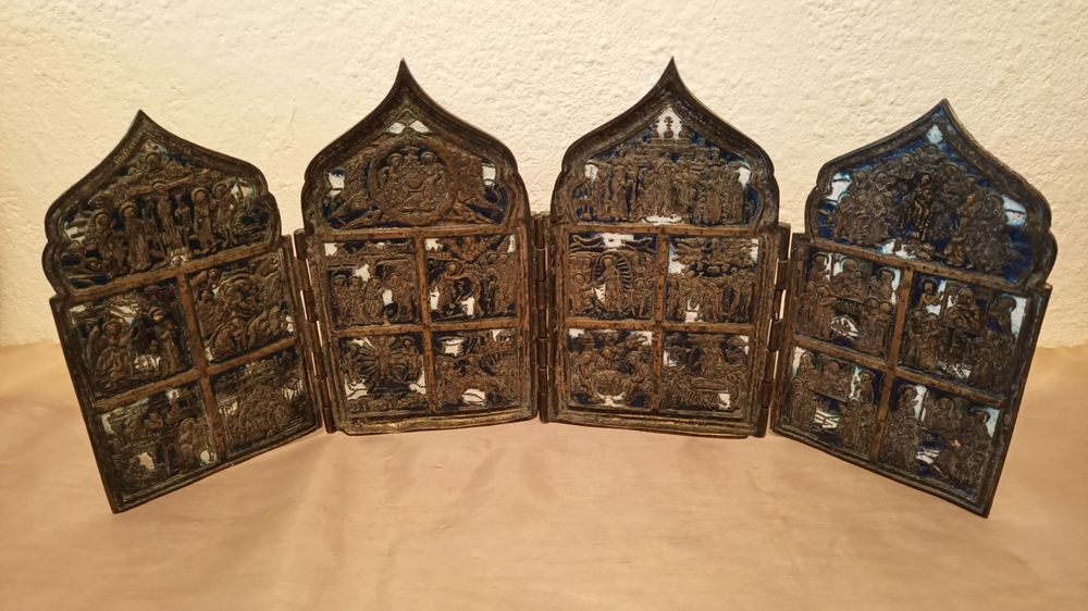 Russische 4-teilige Reiseikone "Tetraptychon" 18./19. Jh (Gebraucht) in Schwerzenbach für CHF ...