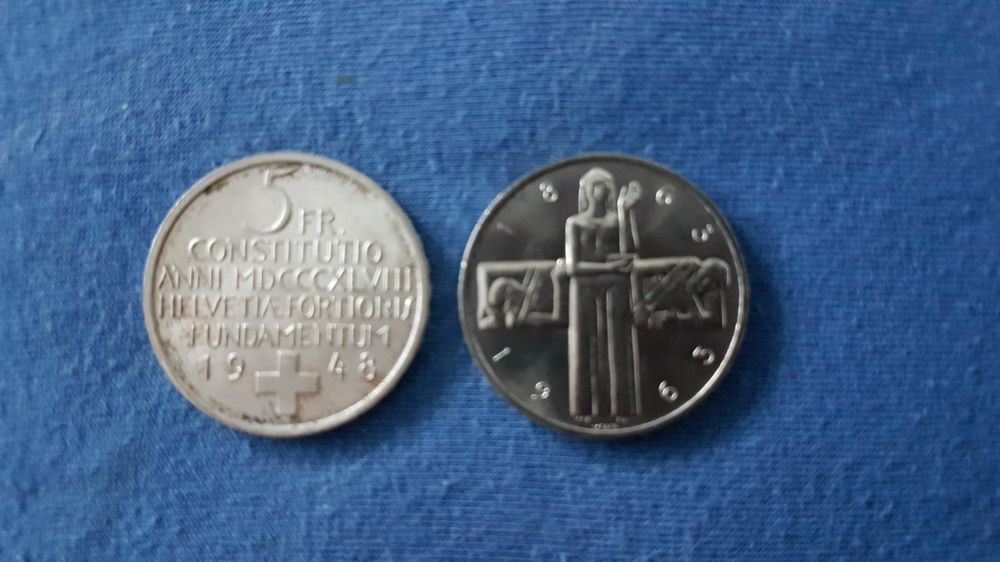 2x5 Franken Silber Gedenkmünzen 1948-1963 ab nur 1 Fr !!! (Gebraucht) in Camignolo für CHF 18 ...