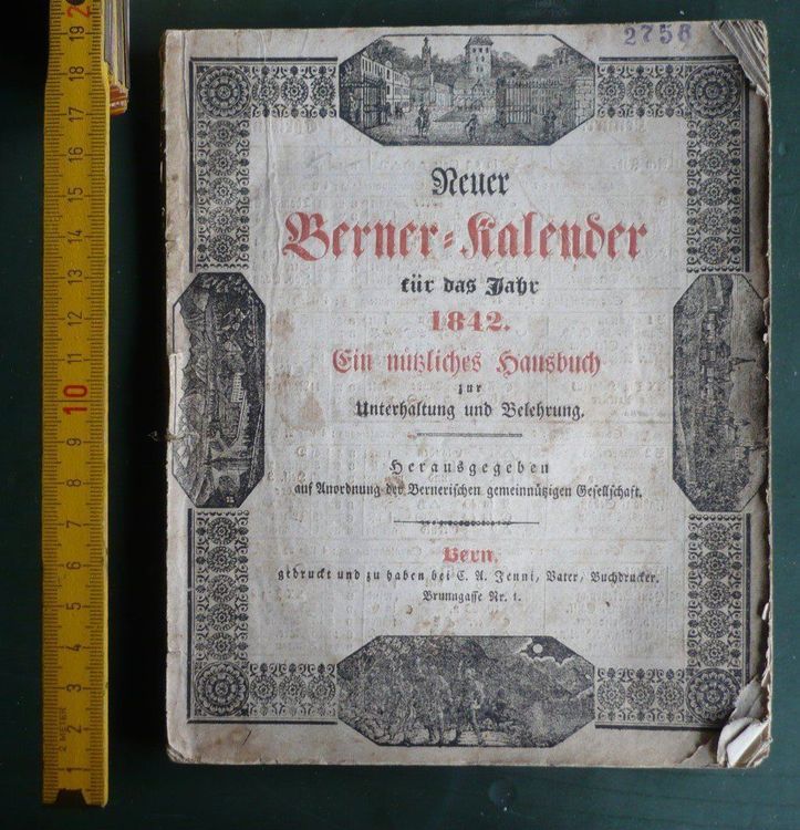 1842 Neuer Berner Kalender | Kaufen auf Ricardo