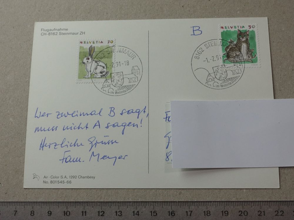 Steinmaur ZH, Flugaufnahme, 1.2.1991, Zürich, Dielsdorf | Kaufen auf Ricardo