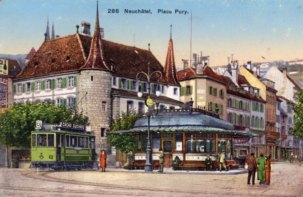 Neuchâtel NE - TRAM - Place Pury (Gebraucht) in Niedergesteln für CHF 6 ...