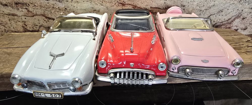 3 Oldtimer Cabrio Blech-Modellautos BMW / Buick /Thunderbird (Gebraucht ...