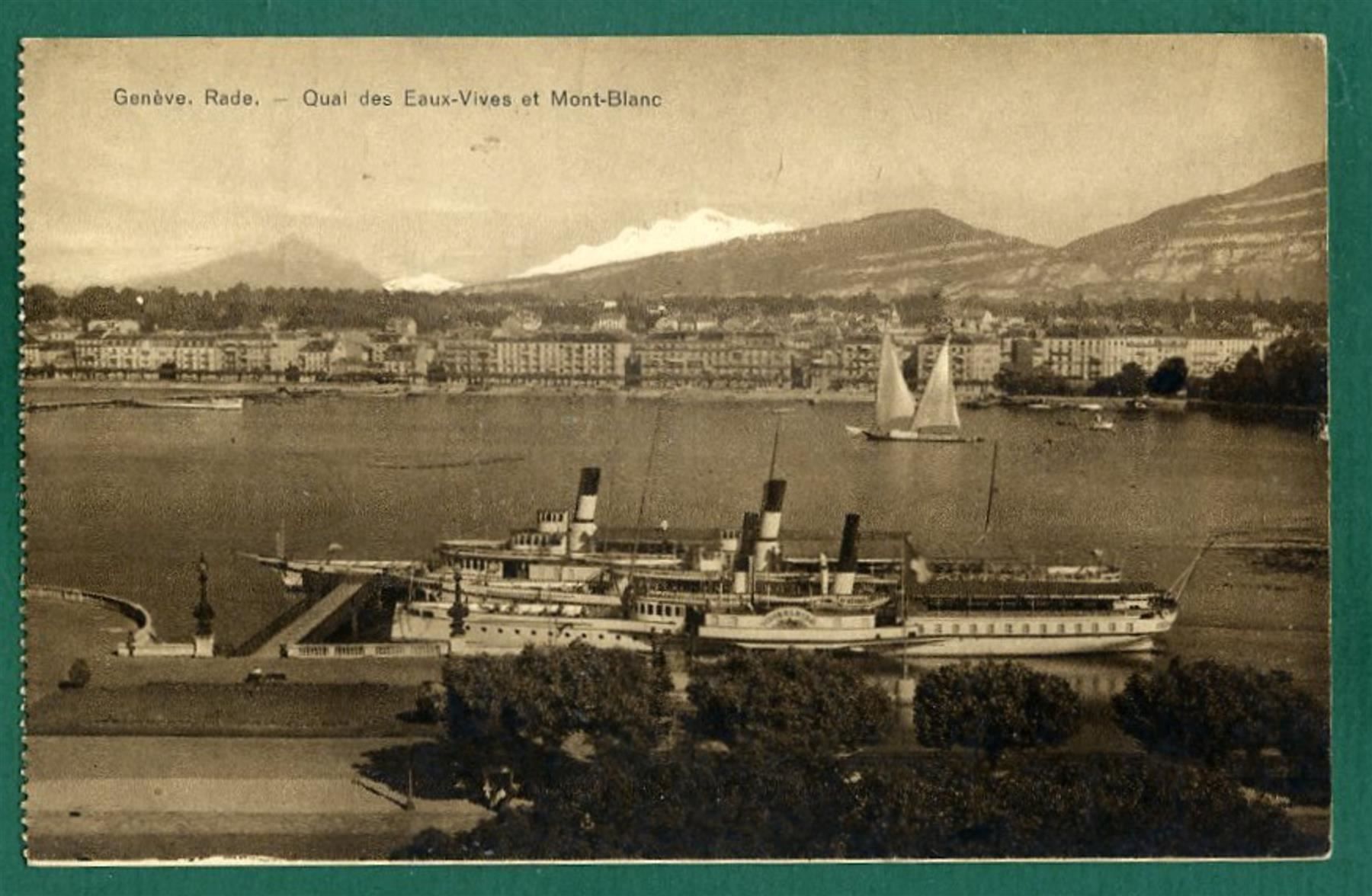 Genève. Rade, Quai des Eaux-Vives et Mont-Blanc | Kaufen auf Ricardo
