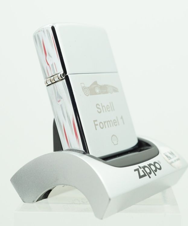 ZIPPO® SHELL - FORMEL 1 - CHROME - 1998 - GEZÜNDET | Kaufen auf Ricardo