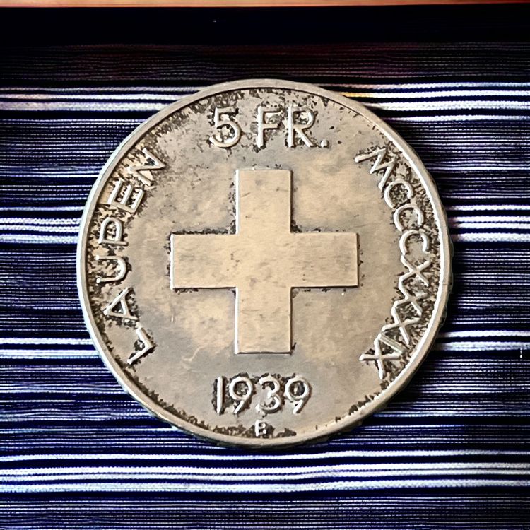 Schweiz 5 Franken Silber Gedenkmünze 1939 Laupen (Gebraucht) in Winterthur für CHF 101 – mit ...