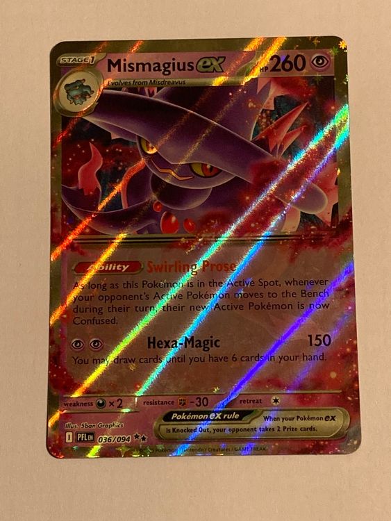 Pokemon PHANTASMAL FLAMES Mismagius ex 036 / 094 🇬🇧 EN (Neu (gemäss ...