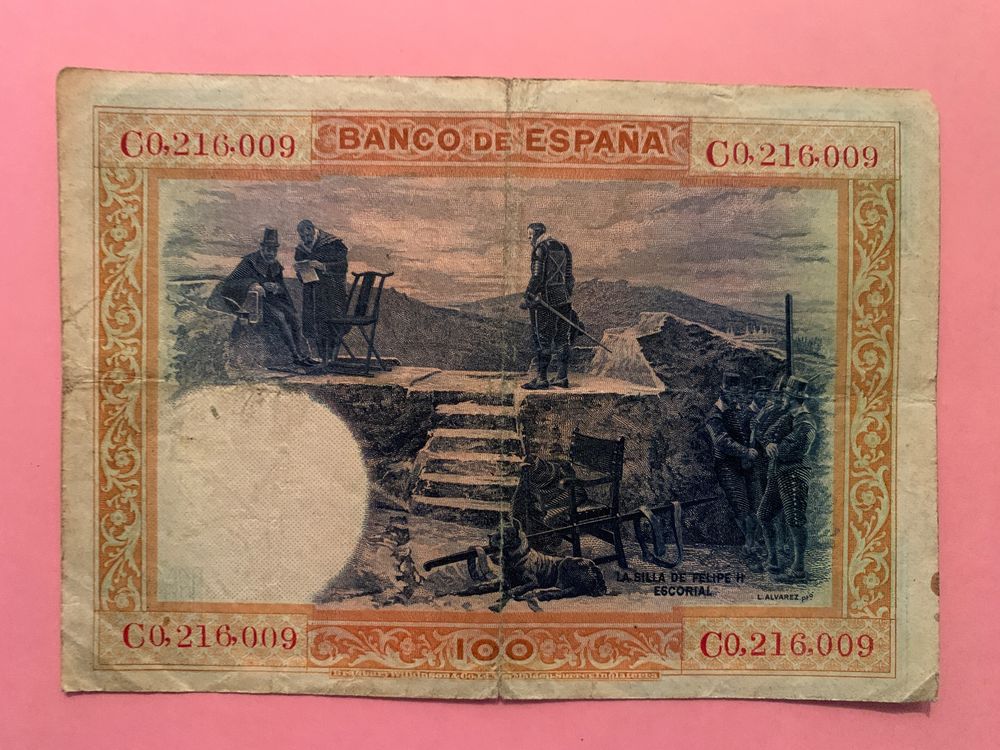 ESPAGNE - Cien Pesetas 1 Julio 1925 - FELIPE II - SS / TTB (Gebraucht ...