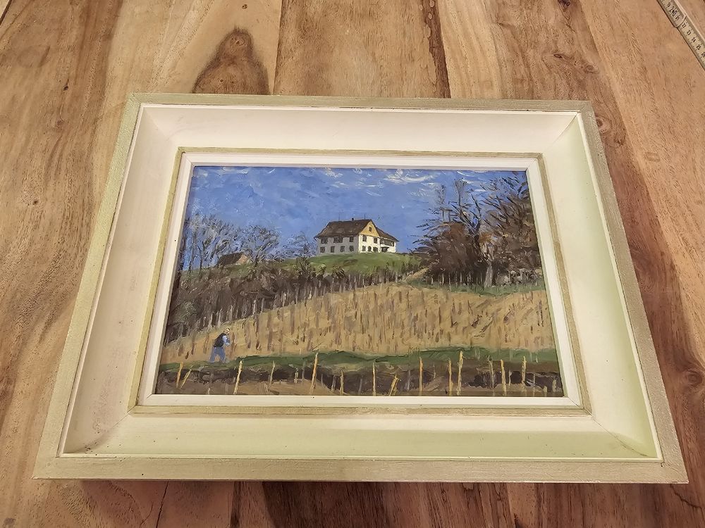 Ölgemälde "Haus Wintsch" von Max Geiser, Meilen ZH 1957 (Gebraucht) in ...