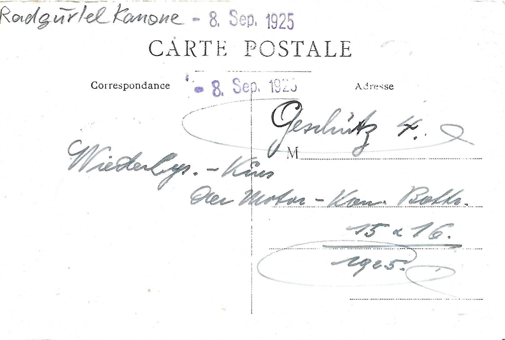 Militär Radgürtel-Kanone Geschütz 4 Motiv 1925 sehr gut erha (Neu (gemäss Beschreibung)) in ...