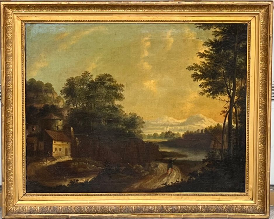 Antike Grosse Landschaft Gemälde, mit Personen (Gebraucht) in Root für CHF 94 – mit Lieferung ...