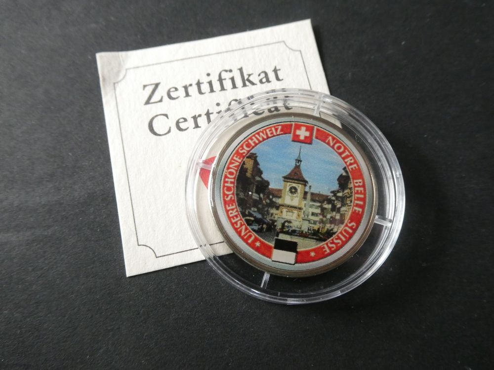Farbmedaille 30 mm, Schöne Schweiz - Fribourg (Neu (gemäss Beschreibung)) in Hinterforst für CHF ...