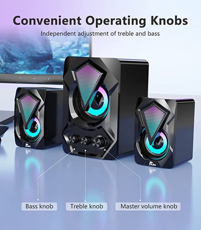 Subwoofer System RGB 2.1 Stereo Lautsprechersystem USB 11W (Neu (gemäss ...