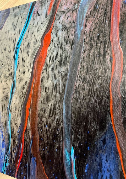 Acrylic Pouring Gemälde 30x80 Einzelstück (Neu (gemäss Beschreibung)) in Hochdorf für CHF 440 ...