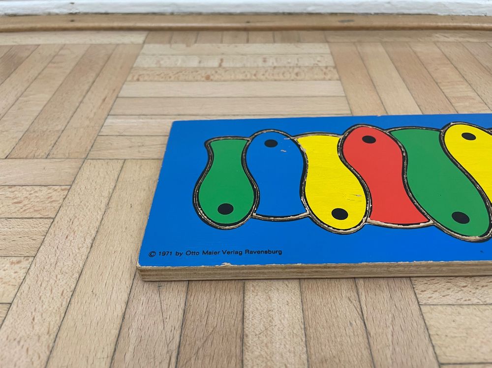 70er Jahre Fisch Puzzle Holzspielzeug vintage Holzpuzzle (Gebraucht) in ...