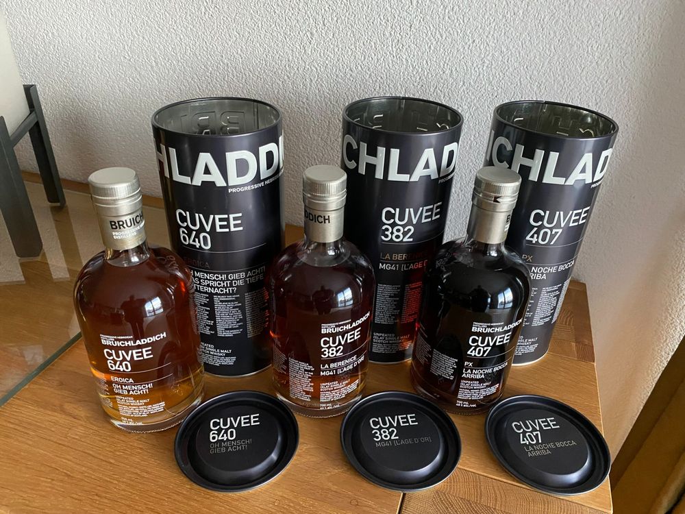 Bruichladdich Serie Cuvee 382 / Cuvee 407 / Cuvee 640 (Neu und ...