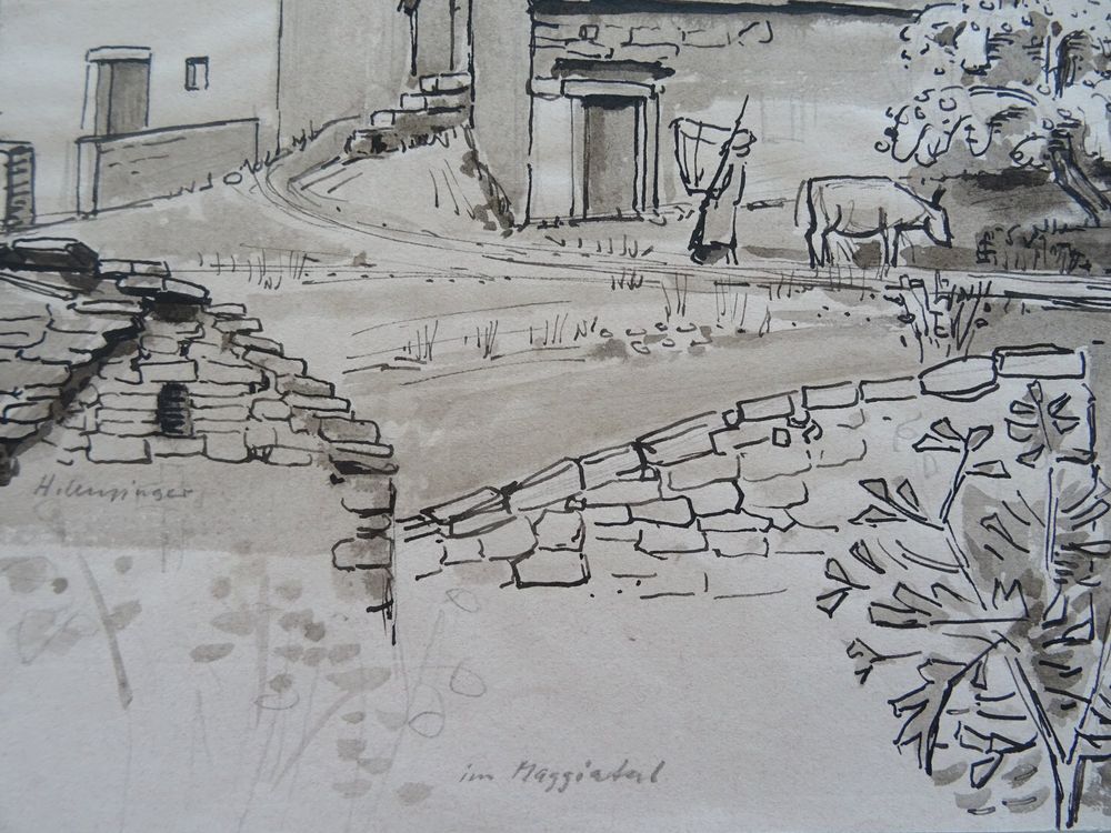 Original Tuschezeichnung v. Heinz Leuzinger Maggiatal ca.'68 | Kaufen ...