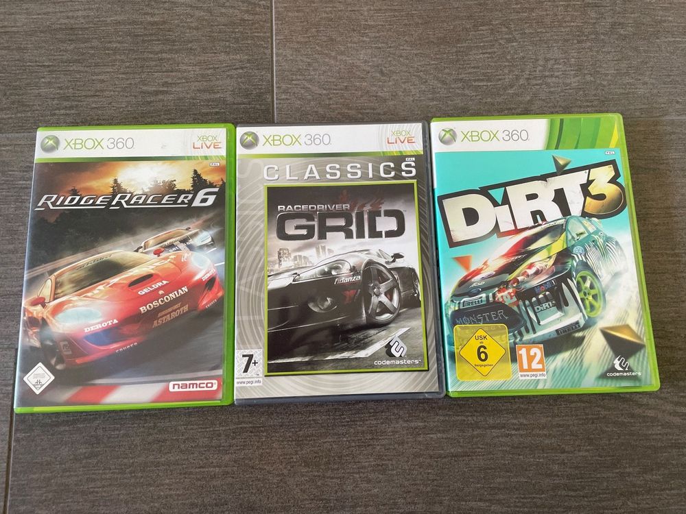 Xbox 360 Racing Games Dirt , Grid , Ridge Racer (Gebraucht) in Busswil ...