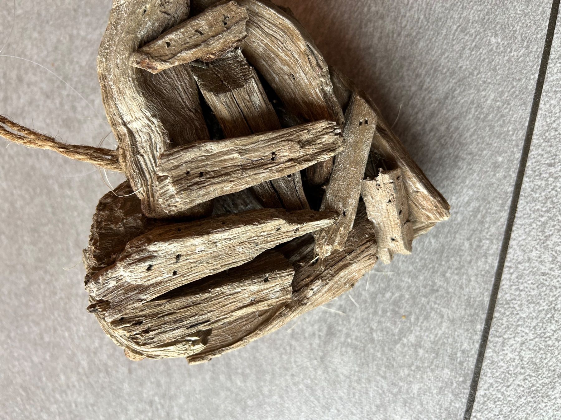 Décoration en forme de cœur en bois avec angel 16 cm (Neuf (Voir ...