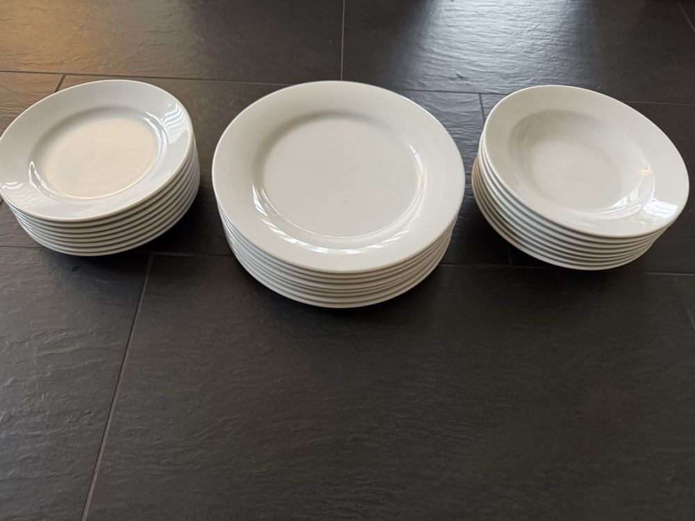 Wunderschne Teller Set Weiss Fotos