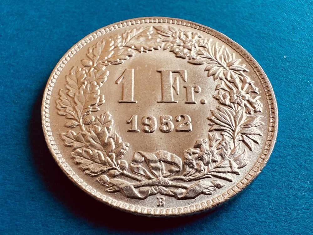 1 Franken 1952 Silber in Stempelglanz | Kaufen auf Ricardo