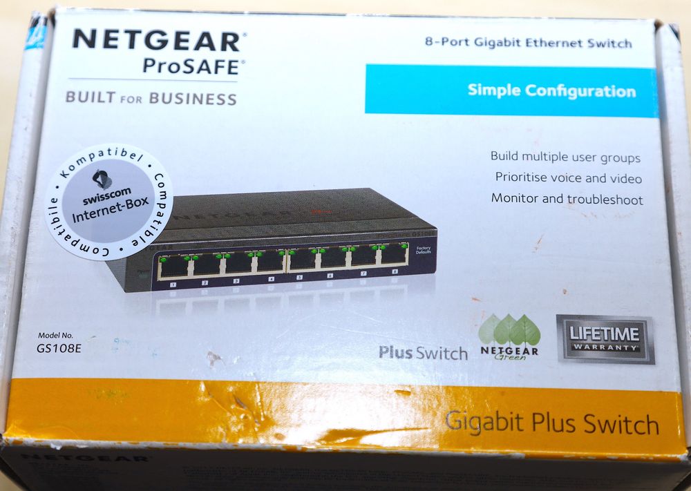 NETGEAR Switch GS108 8 Port 10/100/1000 Mbps, Metallgehäuse (Gebraucht ...