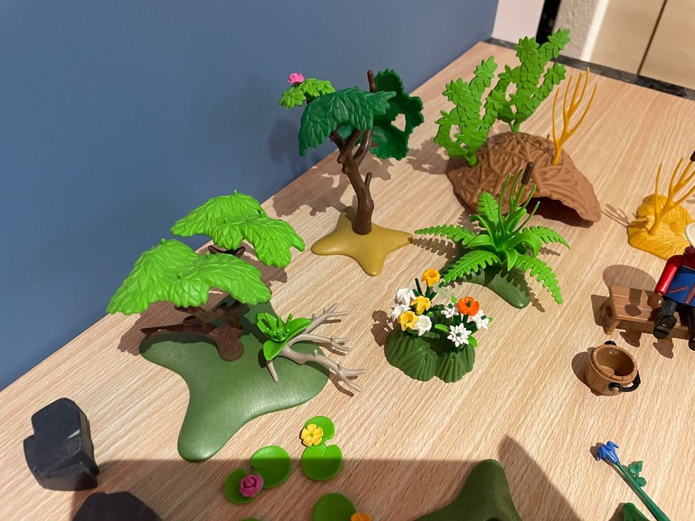 Playmobil diverses Büsche und Blumen mit Ranger-Feuerstelle (Gebraucht ...