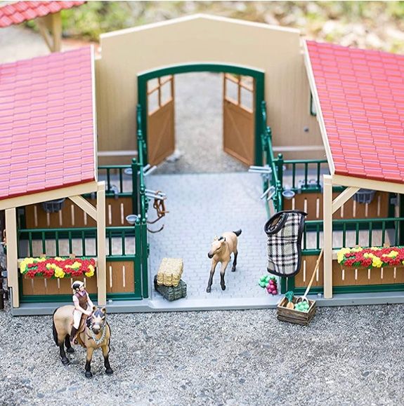 Schleich Stall Pferdestall Reitstall Bauernhof mit Pferden (Gebraucht ...