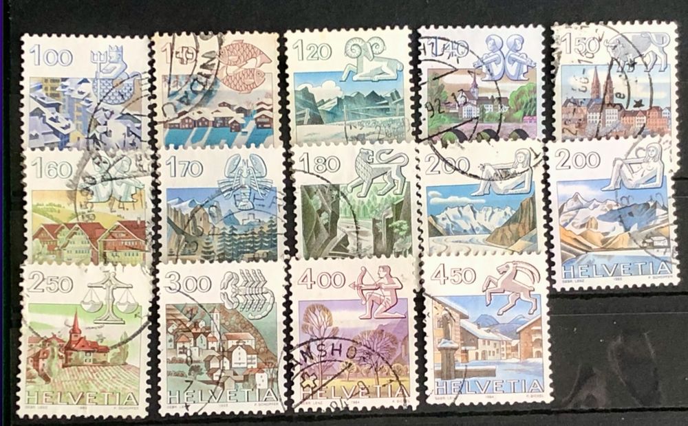 TIERKREISZEICHEN BRIEFMARKEN GESTEMPELT (Gebraucht) in Aarau für CHF 1 – mit Lieferung auf ...