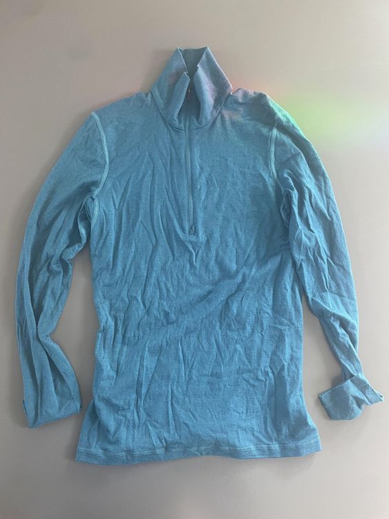 Icebreaker Wollshirt 200, M, türkis, mit Reissverschluss (Gebraucht) in ...