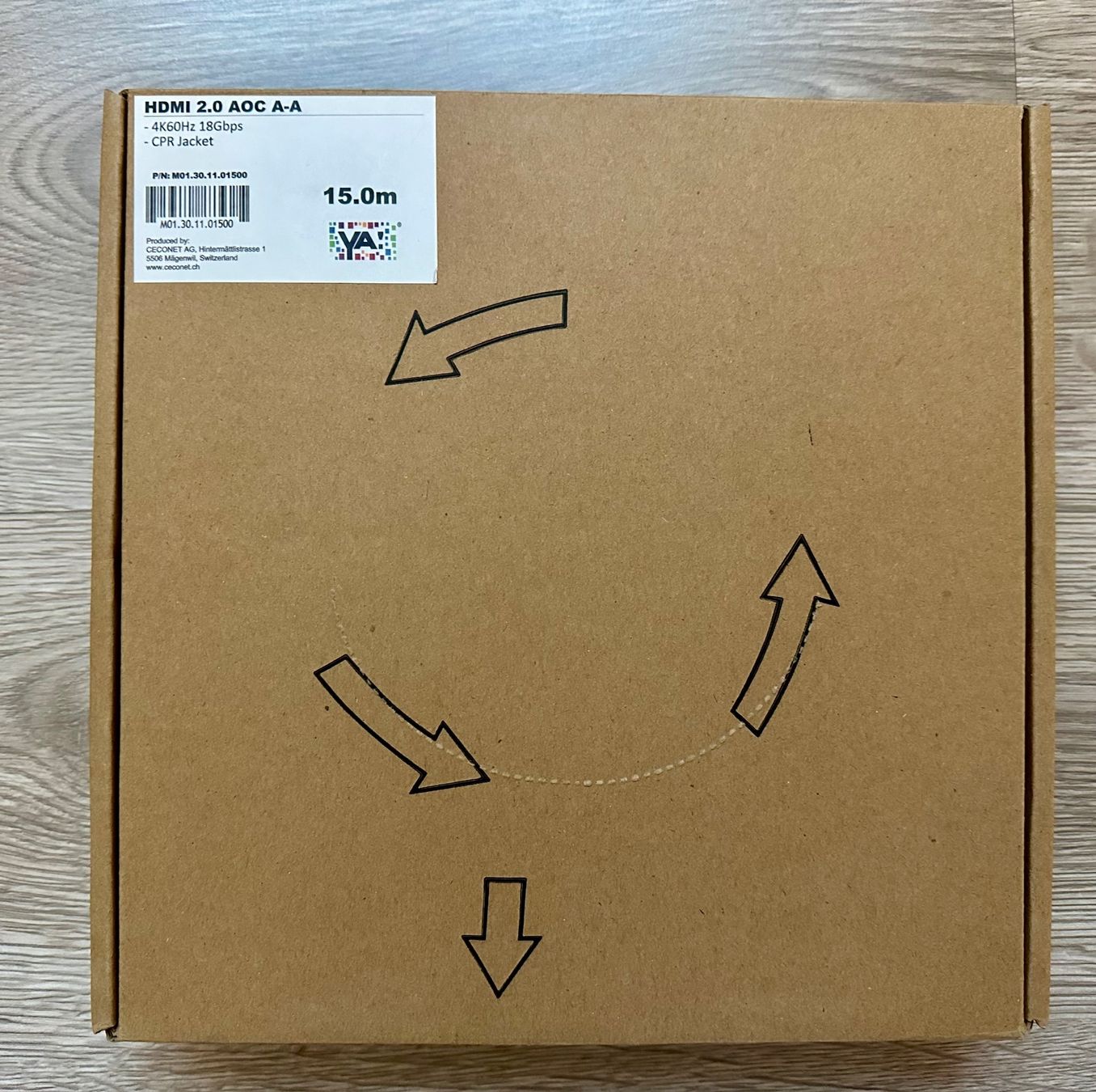 Optisches HDMI 2.0 Kabel , HDMI ↔ HDMI, schwarz 15m (Gebraucht) in ...