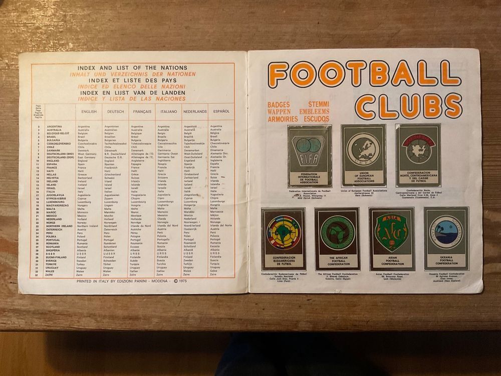 Panini Album Football Clubs 75/1975 komplett (Gebraucht) in Cham für ...