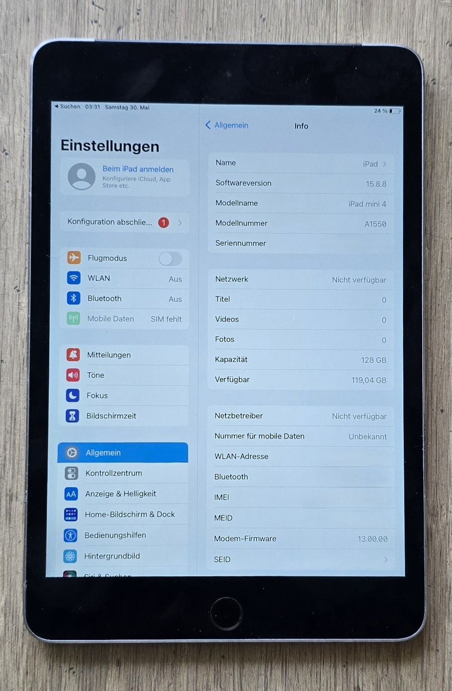 iPad 4 mini A1550 Wifi & GSM mini 128 GB schwarz (Gebraucht) in Thalwil ...